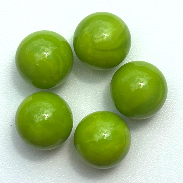 (Lot of 5) LIME GREEN Glass Marbles 25mm (1 inch) SHOOTER Taw Lot – Big ...